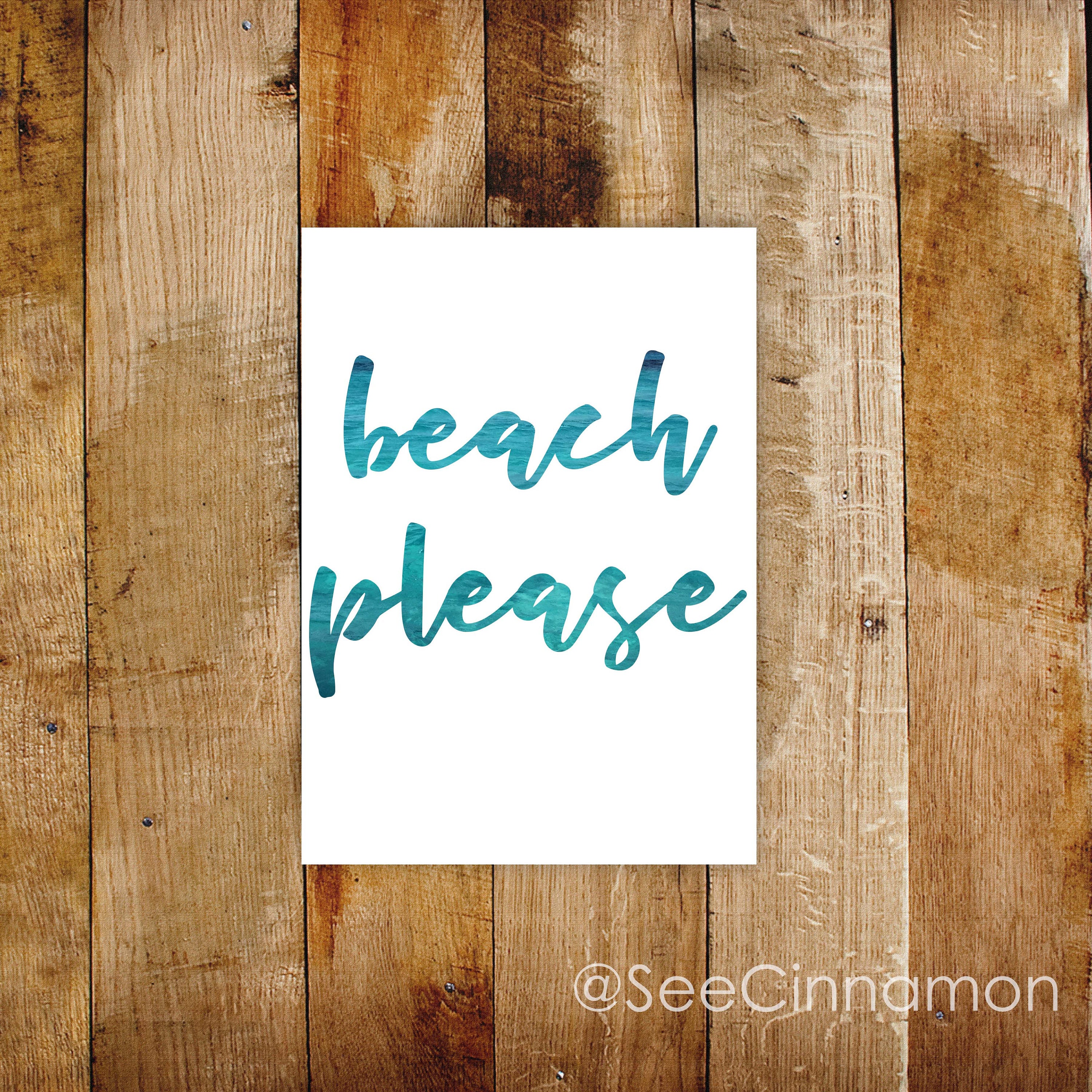 Beach Please * Caribbean Sea Printable Digital Download * Sting Ray ...