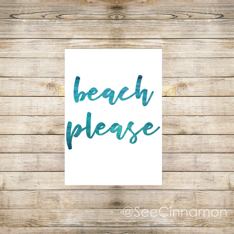 Beach Please * Caribbean Sea Printable Digital Download * Sting Ray ...
