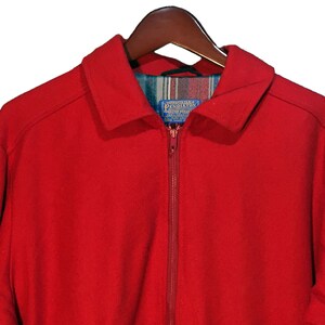PENDLETON RED JACKET 100% Virgin Wool Men's Size M || Made in U.S.A ...