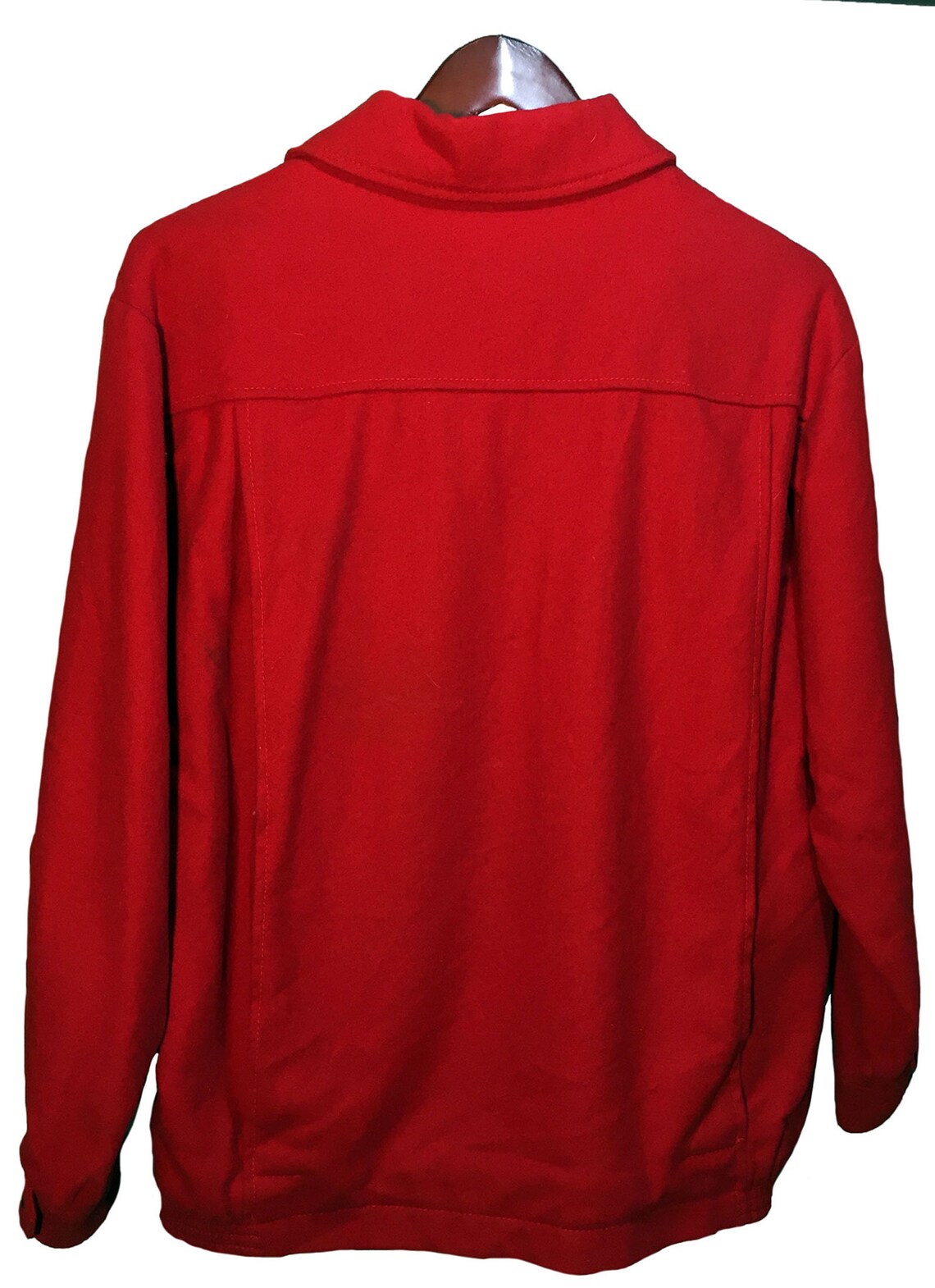 PENDLETON RED JACKET 100% Virgin Wool Men's Size M Made in U.S.A ...