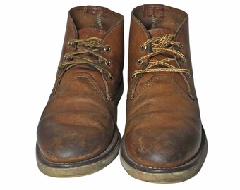 RED WING® 595 Heritage Chukka Brown Leather Boots Men Size 9.5 | Etsy