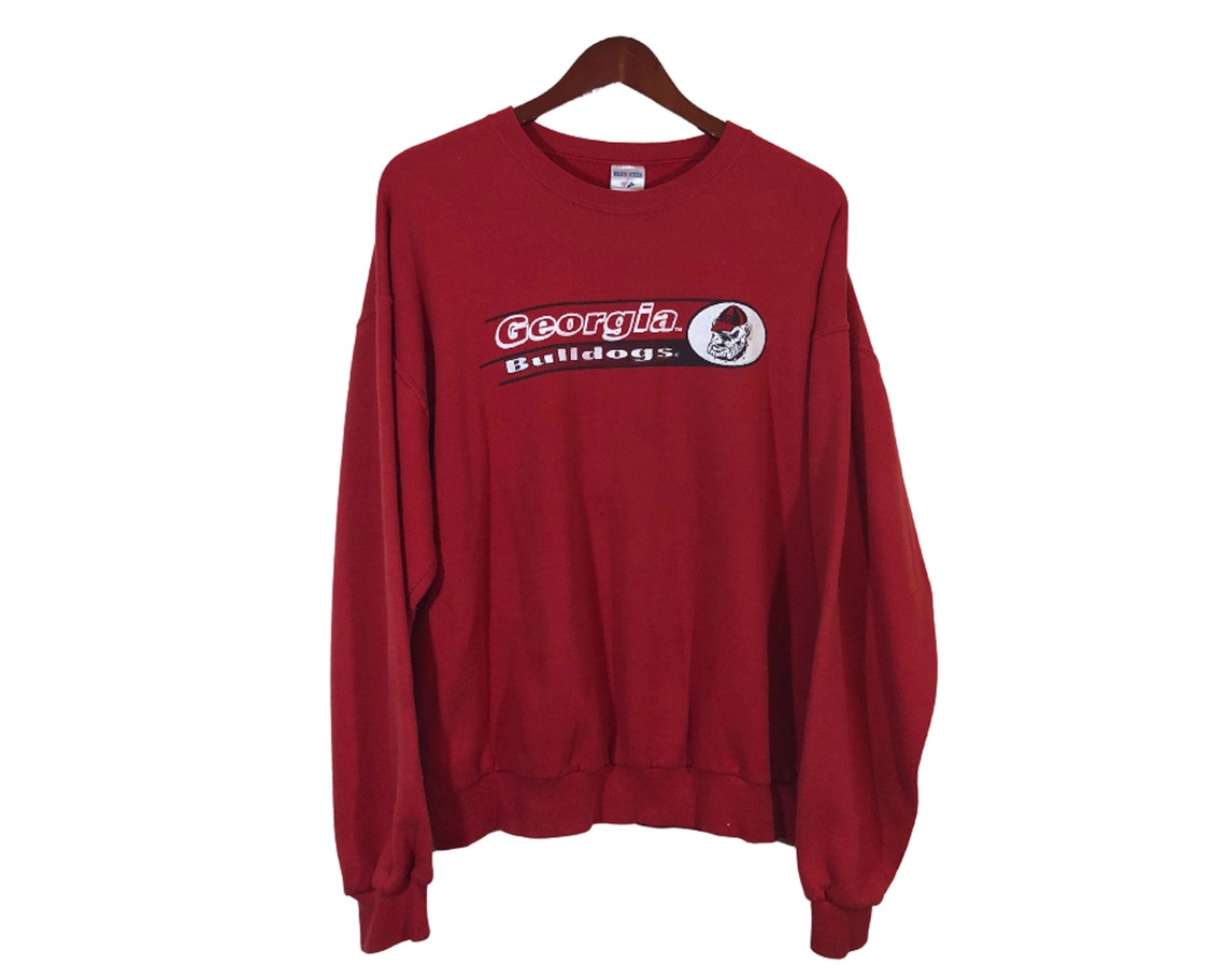 UNIVERSITY of GEORGIA BULLDOG Red Sweatshirt Men Size L - Etsy