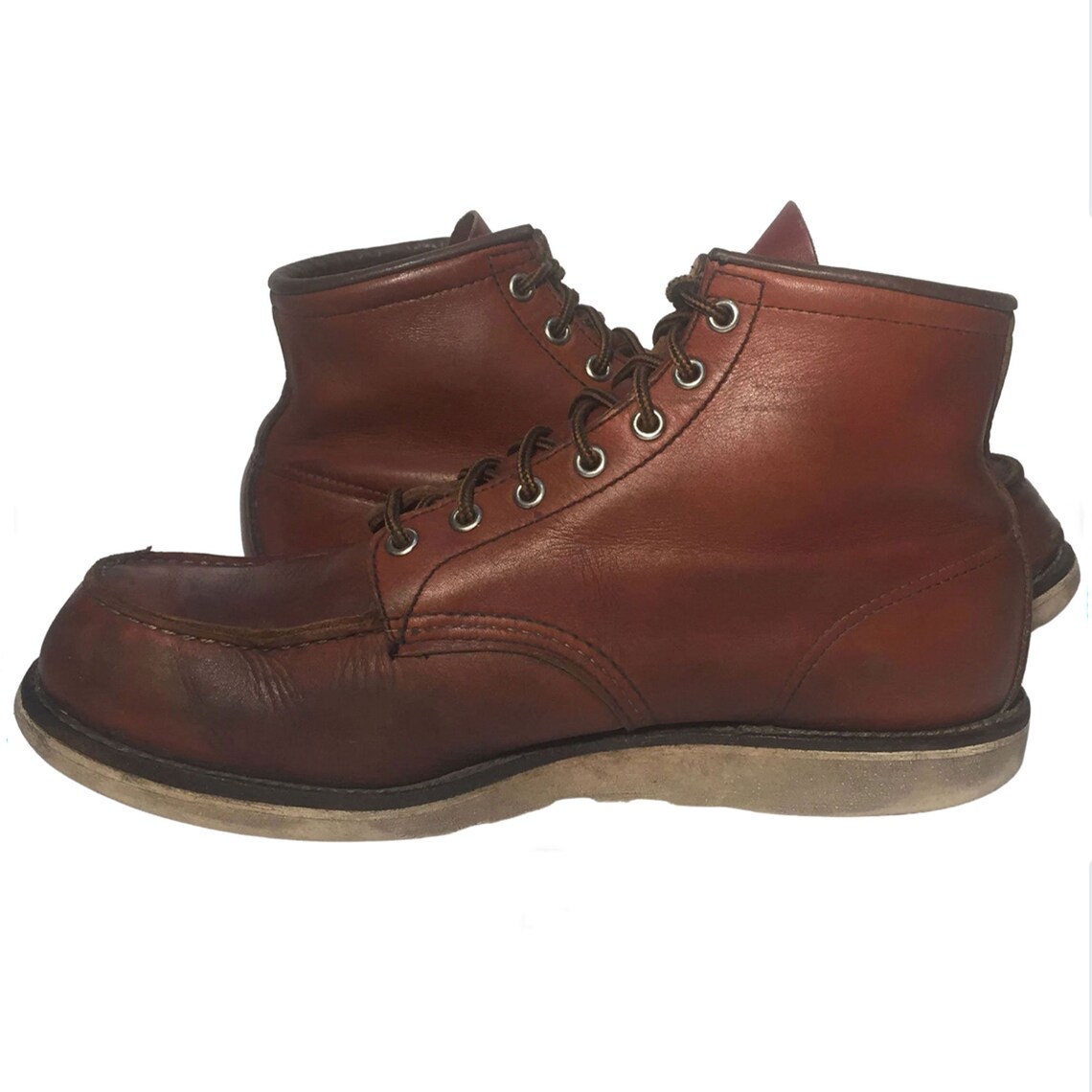 RED WING® 8131 CLASSIC Toe Brown Leather Lace up Boots | Etsy