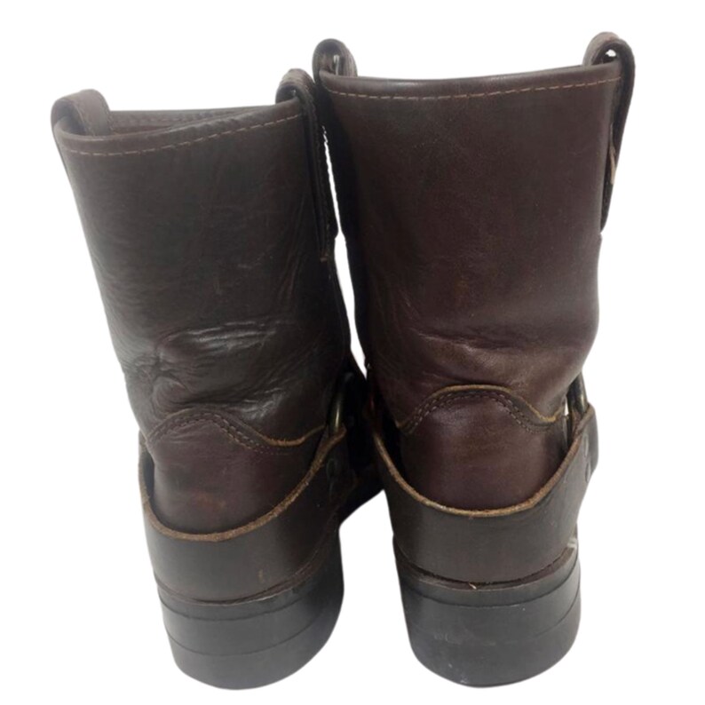 FRYE 77455 HARNESS 8 R BROWN Leather Motorcycle Boots Women's Size 6 ...