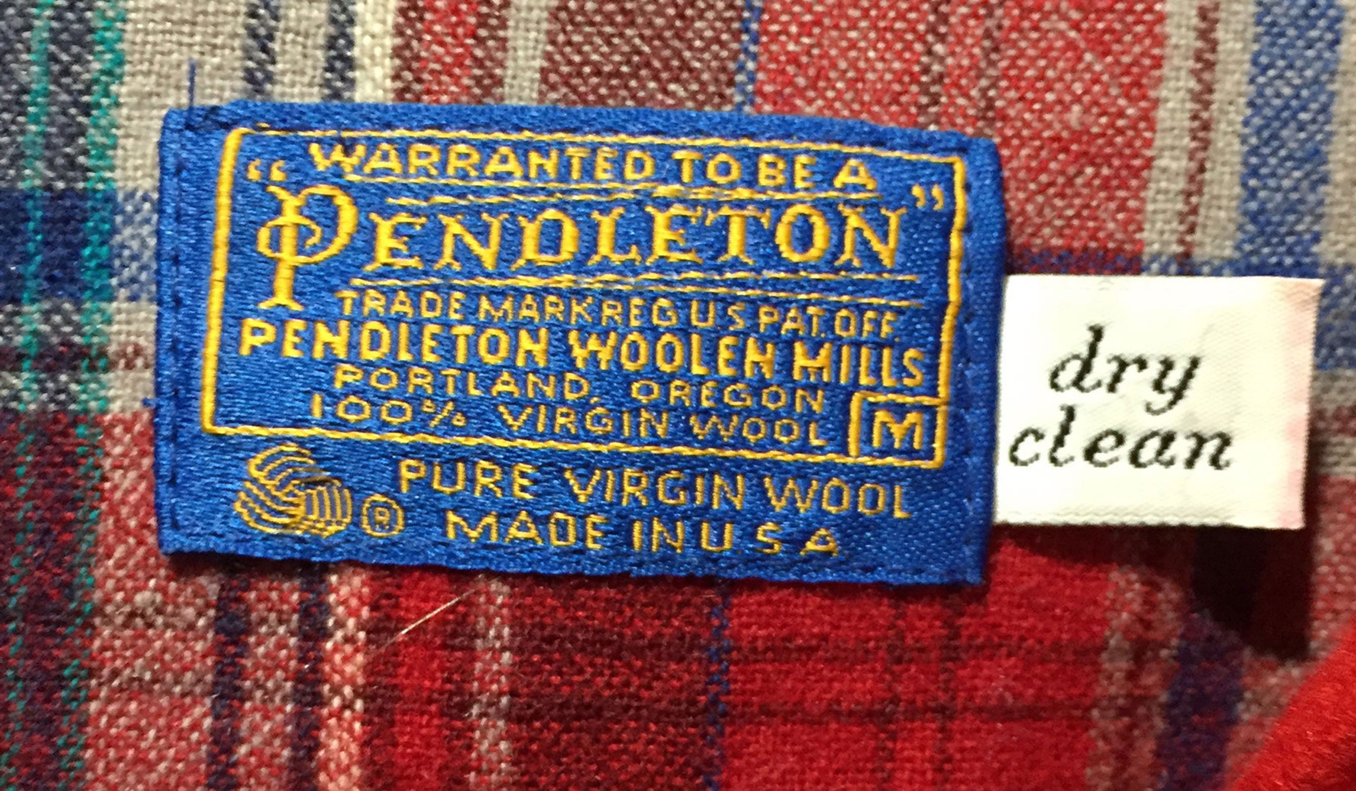 PENDLETON RED JACKET 100% Virgin Wool Men's Size M Made in U.S.A ...