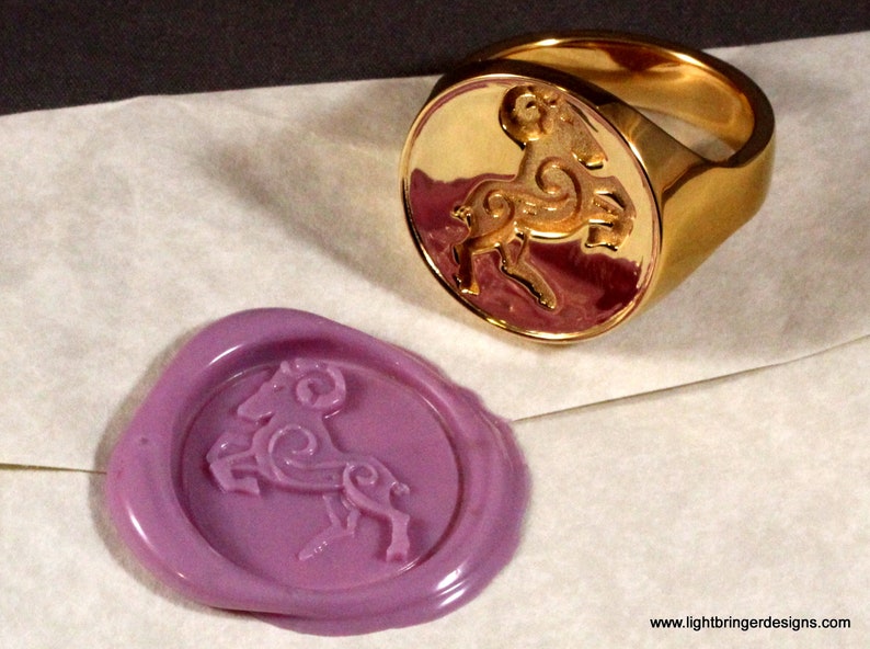 Custom Signet Ring for Wax Sealing Free Engraving - Etsy