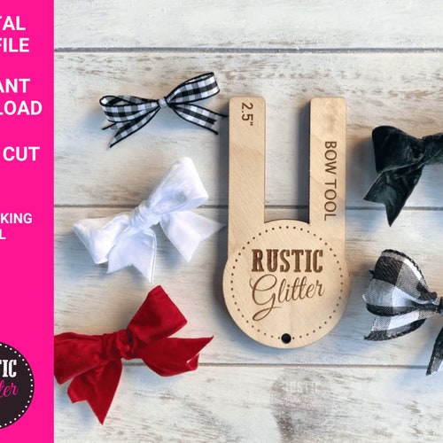 Bow Making Tool SVG CUT FILE Download Two Size in File - Etsy