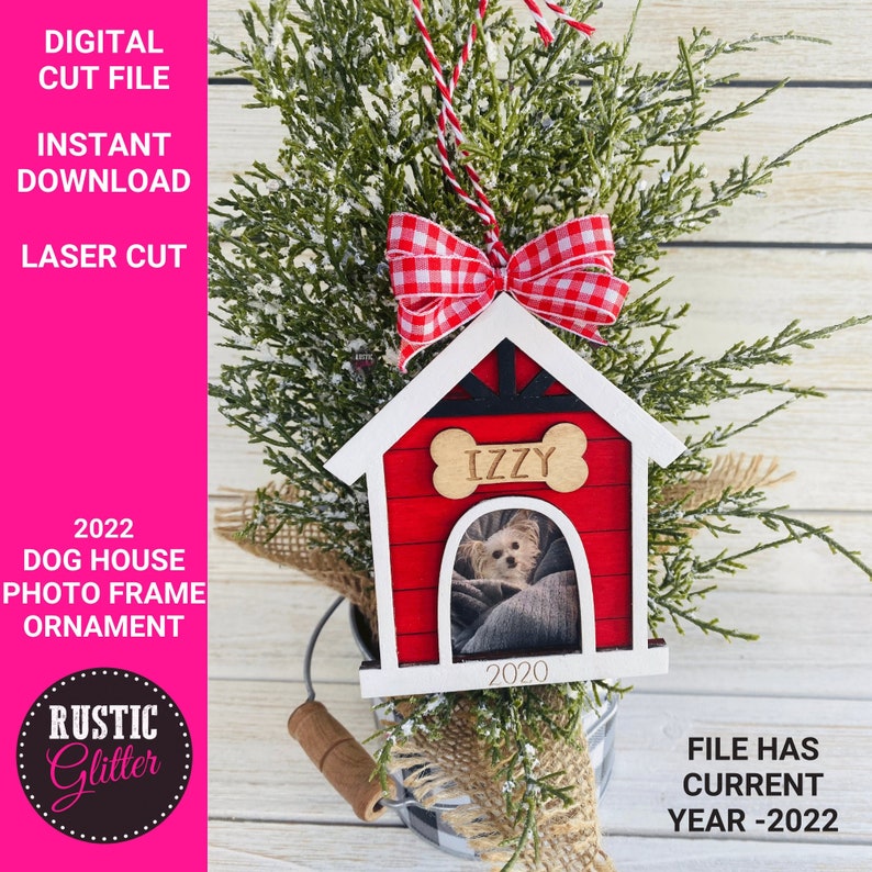 Dog House Ornament/photo Frame File | SVG CUT FILE | Christmas Ornament ...