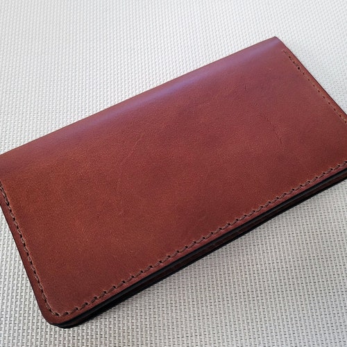 Personalized Leather Checkbook Cover Check Book Cover Tan or | Etsy