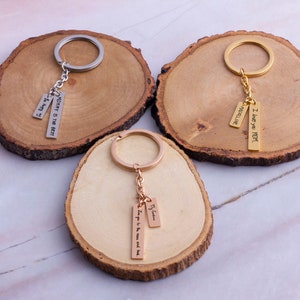 Personalized Vertical Keychain Actual Hand Writing Signature Memory ...