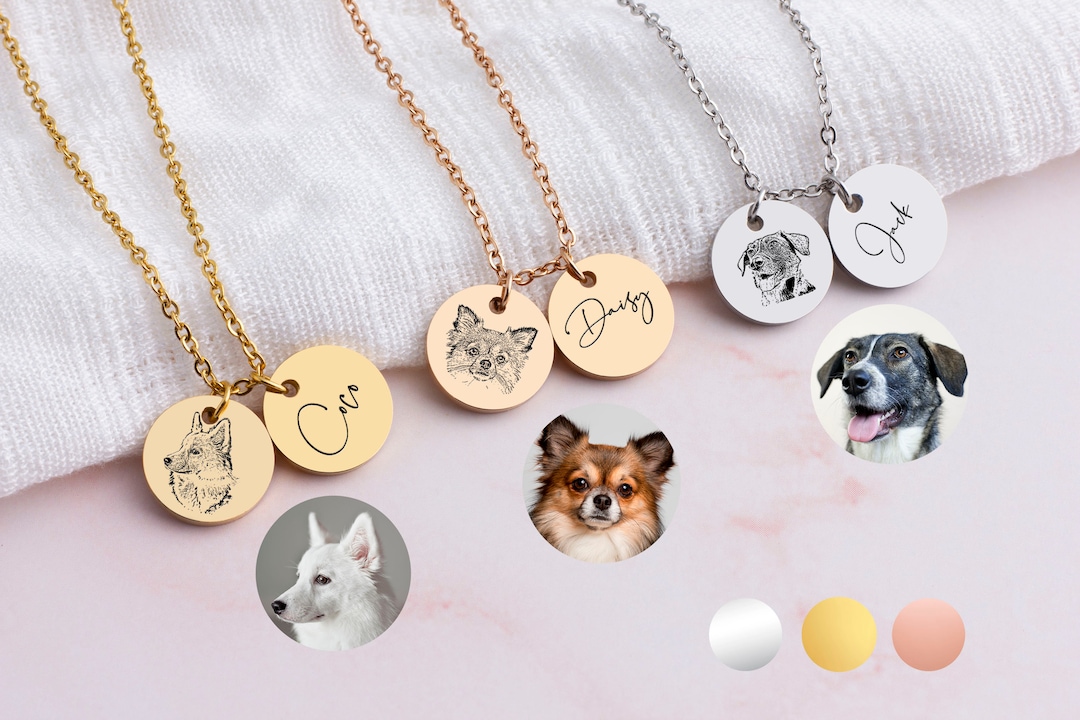 Dog Memorial Gift Custom Dog Necklace Pet Memorial Necklace for Dog ...