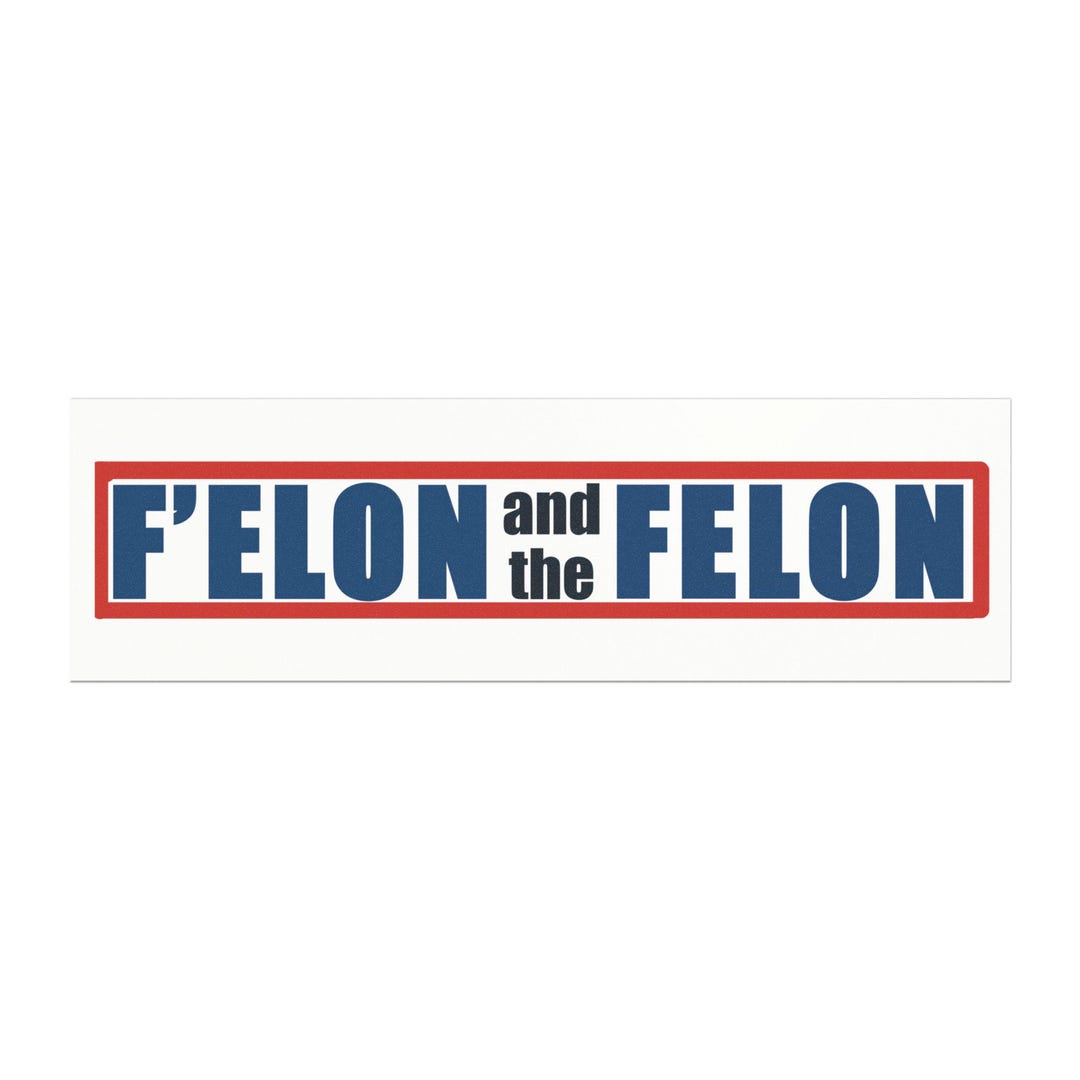 2 PACK of F Elon Felon Anti-oligarch Car Magnets, Bumper Sticker for ...