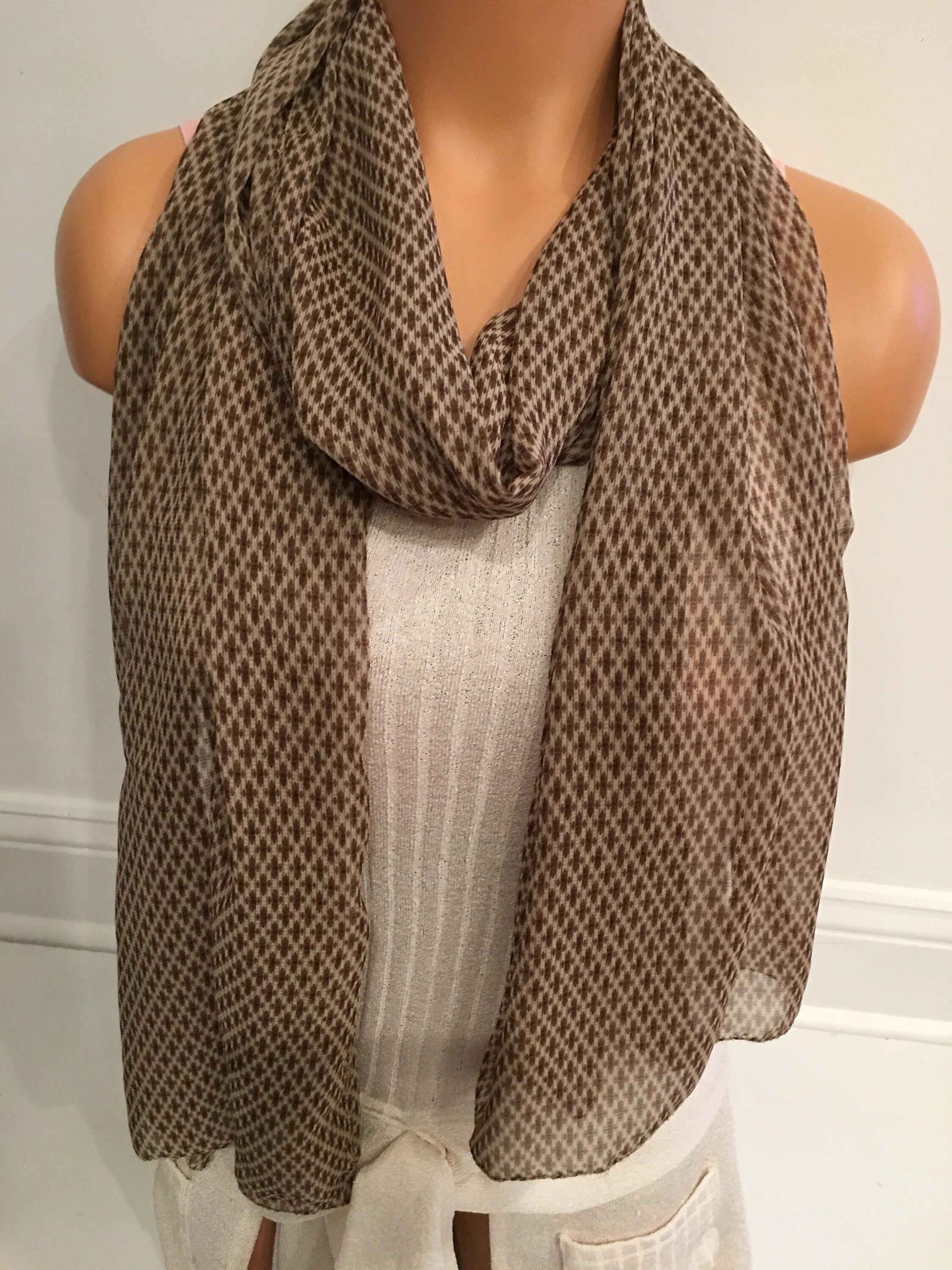 Light Infinity Scarf, Regular Scarf Light Weight Silky Scarf, Chiffon ...