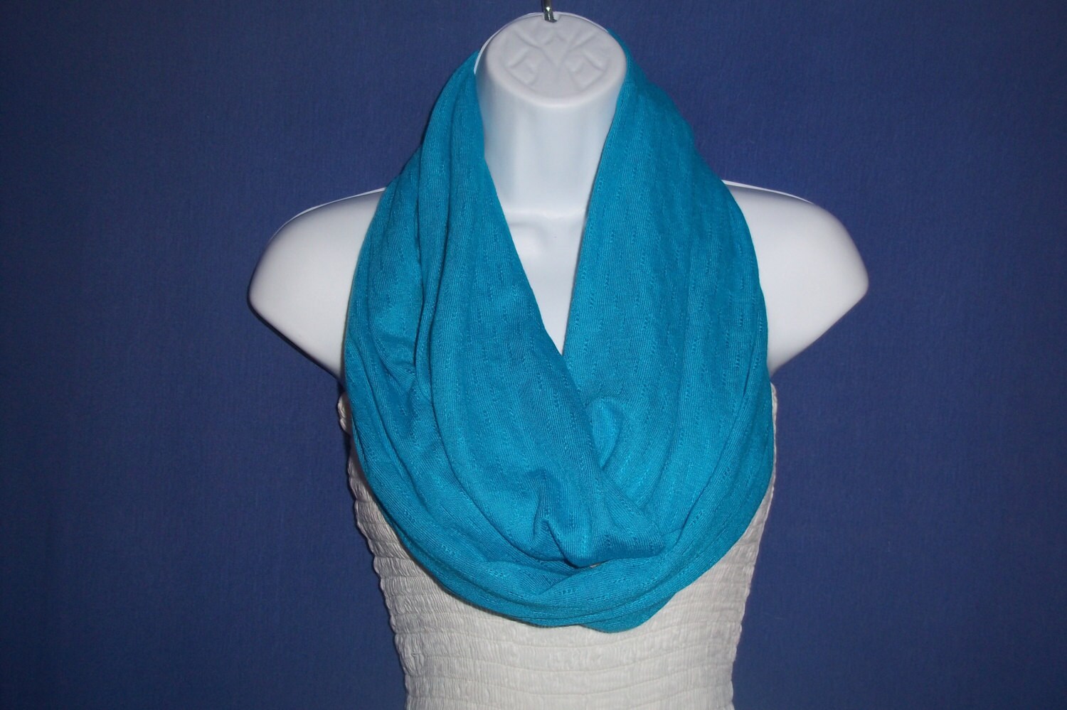 Accessories Scarf Infinity Scart Tube Scarf Turquoise Knit Scarf Circle ...