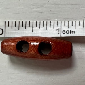 Brown Wood Toggle Button: 3cm Sewing Closure - Etsy