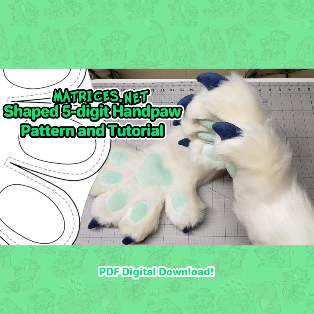 Pattern and Tutorial: Shaped 5-digit Handpaws - Etsy