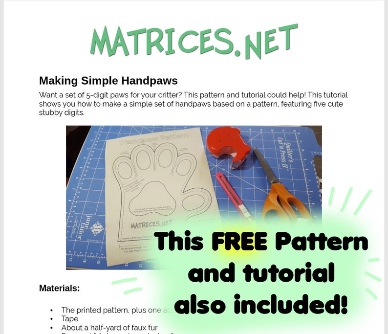 Pattern and Tutorial: Retractable Claws for Fursuits - Etsy