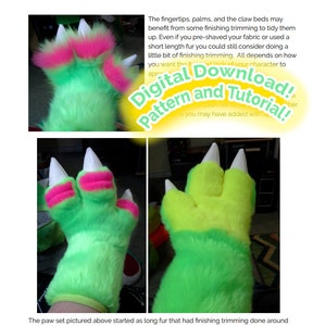 Pattern and Tutorial: 3-digit Handpaws With Big Claws! - Etsy
