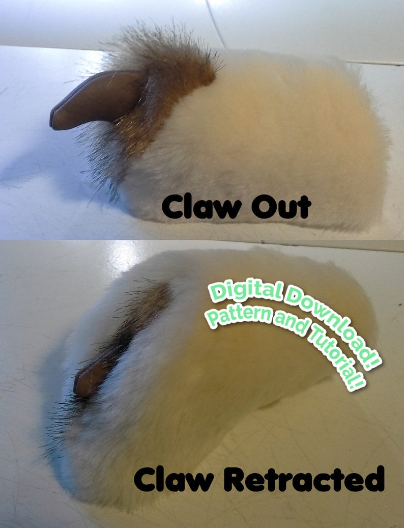 Pattern and Tutorial: Retractable Claws for Fursuits - Etsy