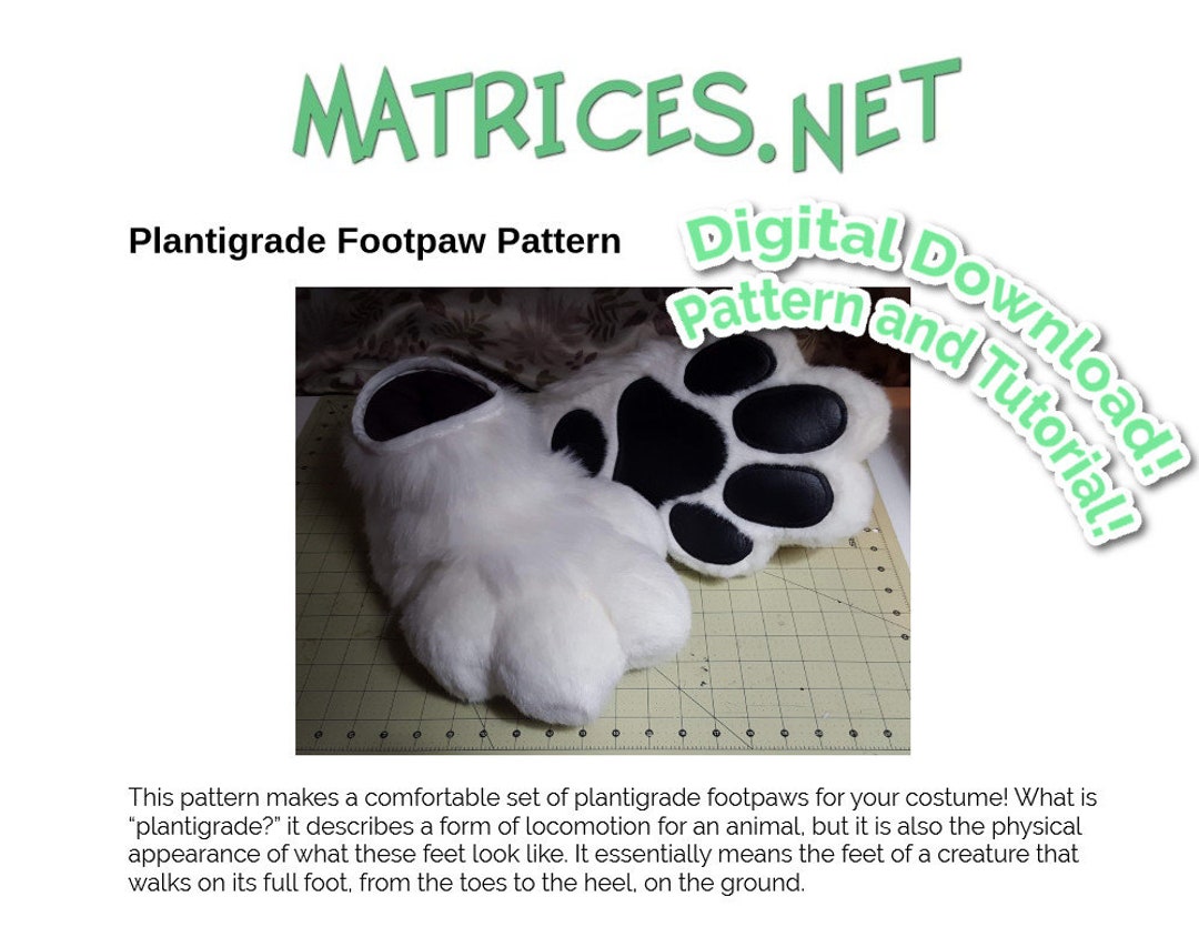 Pattern and Tutorial: Fursuit Plantigrade Footpaws - Etsy