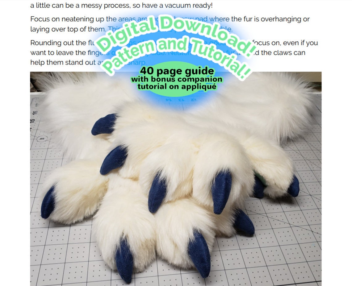 Pattern and Tutorial: Shaped 5-digit Handpaws - Etsy