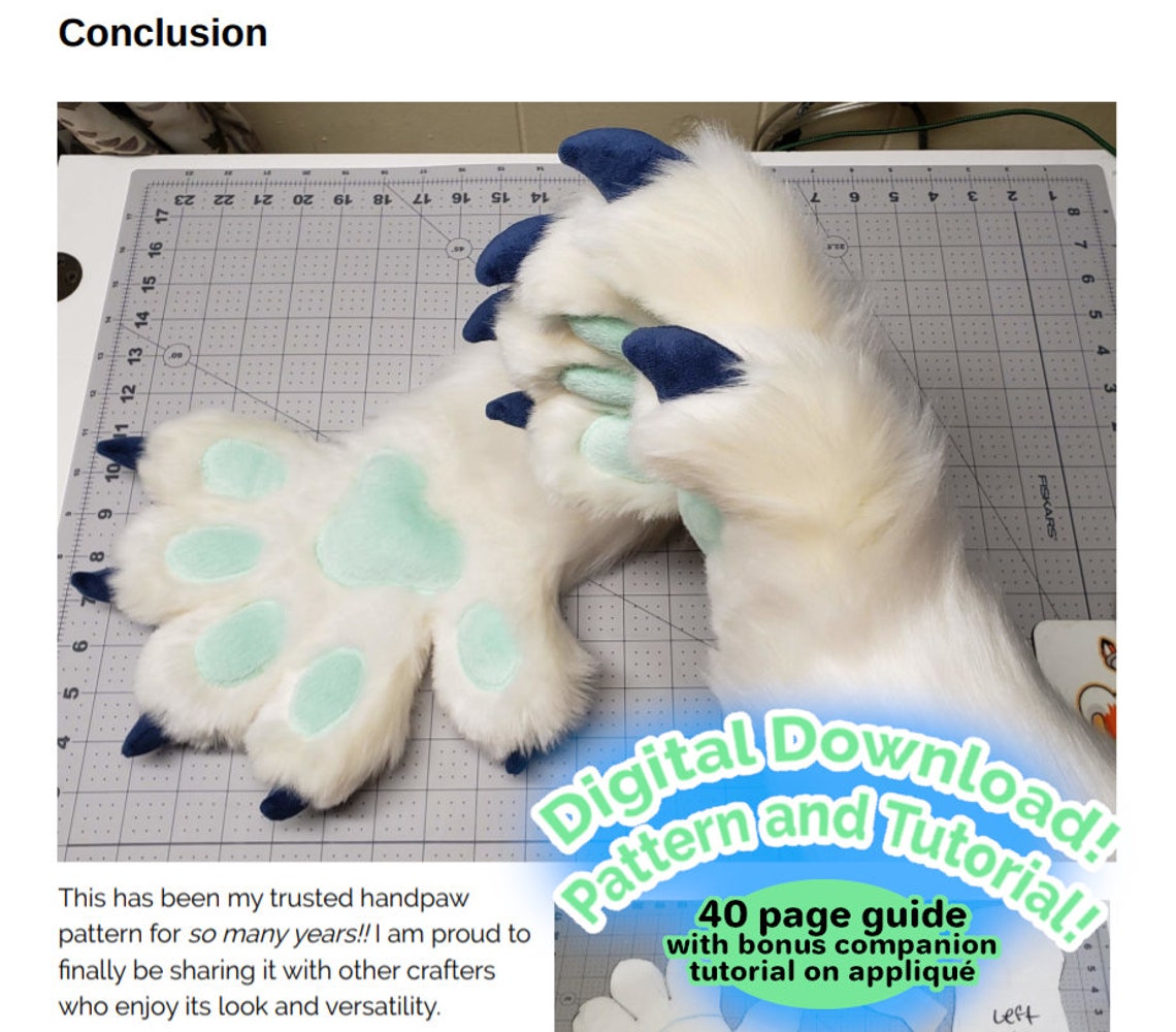 Pattern and Tutorial: Shaped 5-digit Handpaws - Etsy