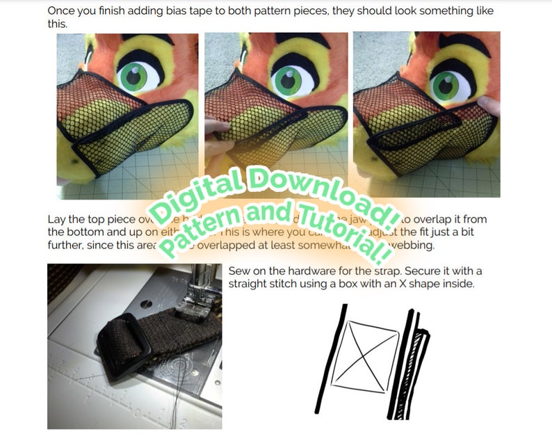 Pattern and Tutorial: Fursuit-sized Dog Muzzle Prop - Etsy