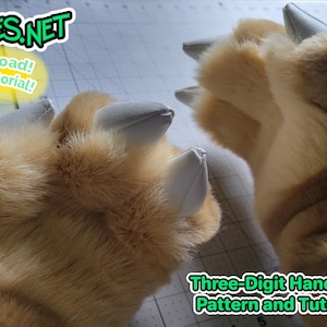 Pattern and Tutorial: 3-digit Handpaws With Big Claws! - Etsy