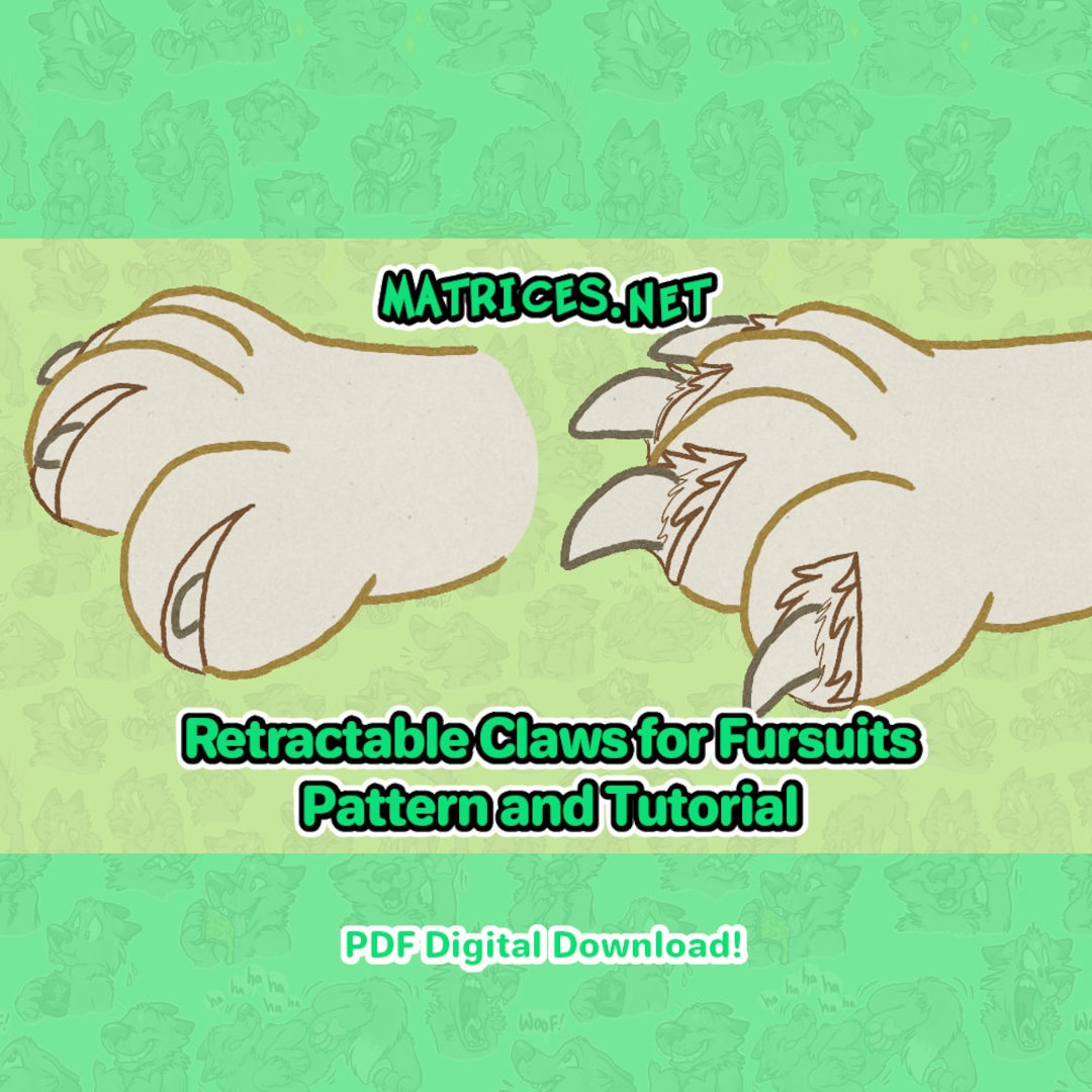 Pattern and Tutorial: Retractable Claws for Fursuits - Etsy