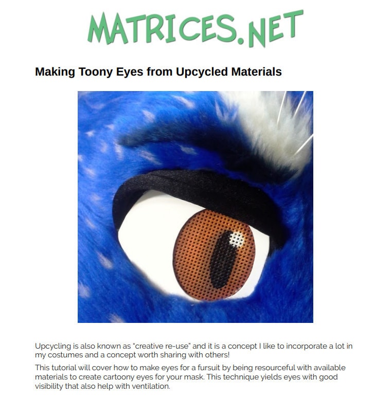 Premium Tutorial: Making Toony Eyes From Upcycled Materials - Etsy