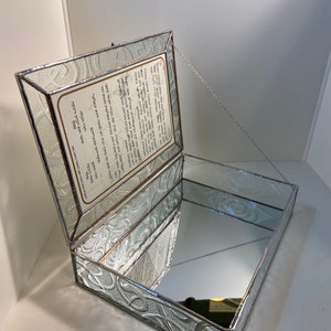 Stained Glass Invitation Keepsake Box With Border for Wedding or Bat ...