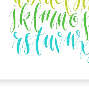 Cursive Alphabet Poster Downloadable Art Print - Etsy