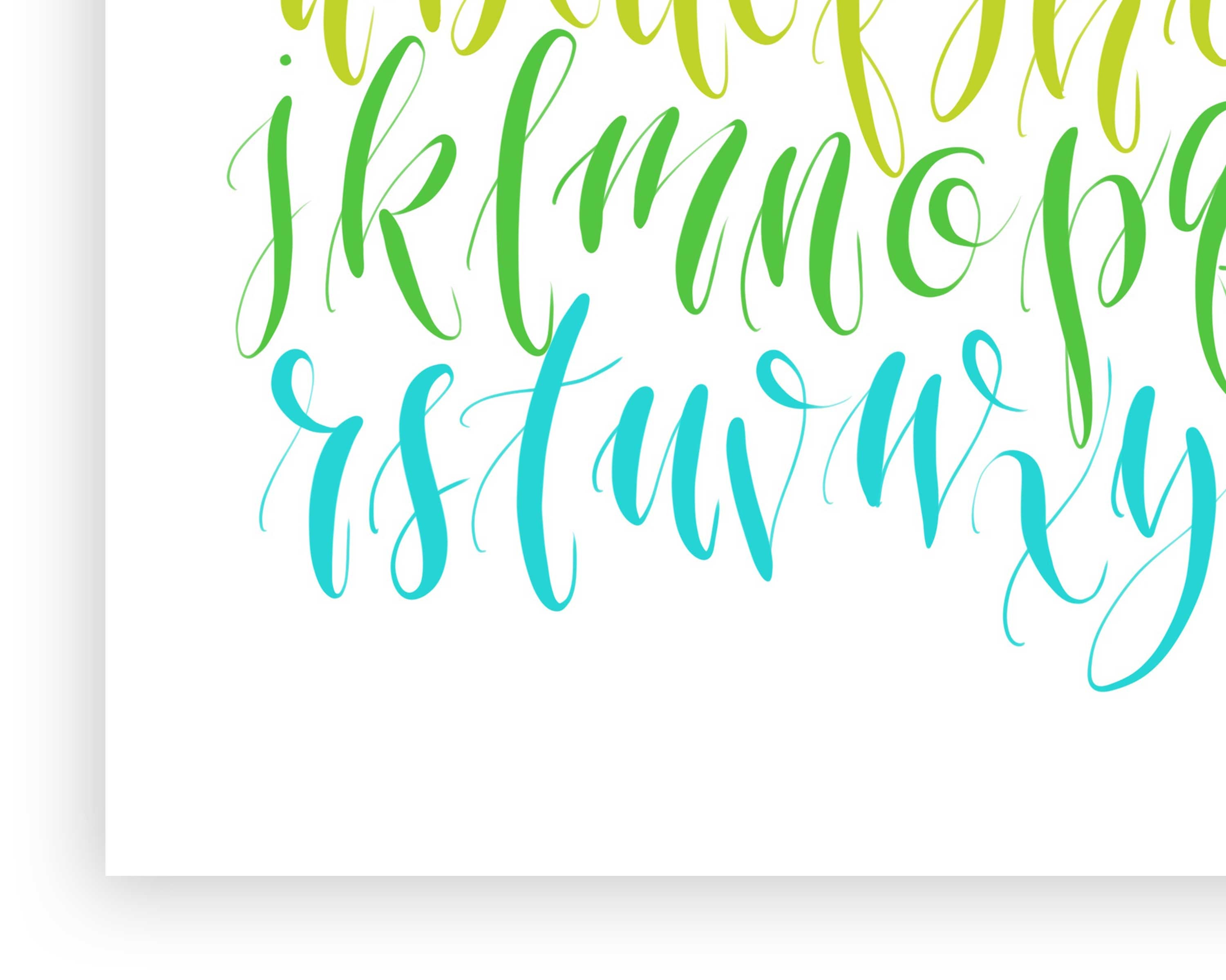 Cursive Alphabet Poster | Downloadable Art Print - Etsy