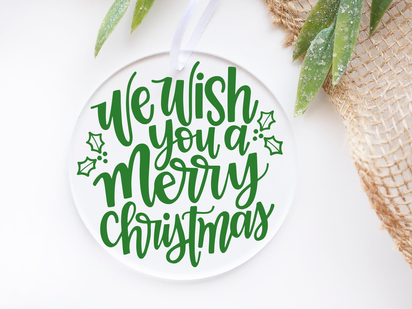 Merry Christmas Acrylic Ornament| Christmas Ornament| Custom Tag ...