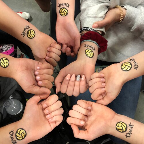 Team Pack of 14 Temporary Gold Tattoos / believe - Etsy