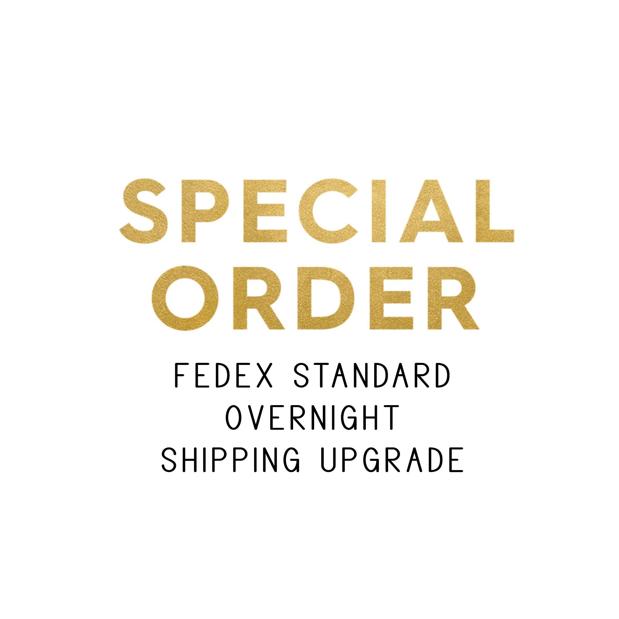 Special Order FedEx Standard Overnight Shipping Upgrade | Etsy