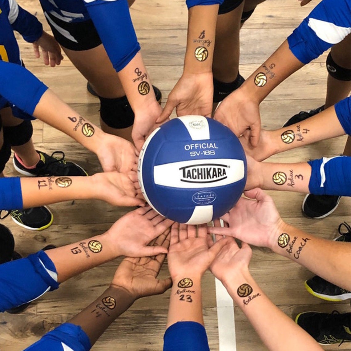 Team Pack of 14 Temporary Gold Tattoos / believe - Etsy