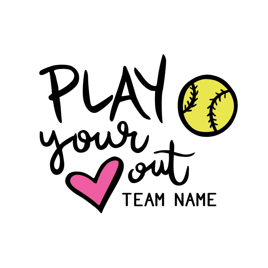 Custom Temporary Tattoos for Softball Team – Play Your Heart Out ...