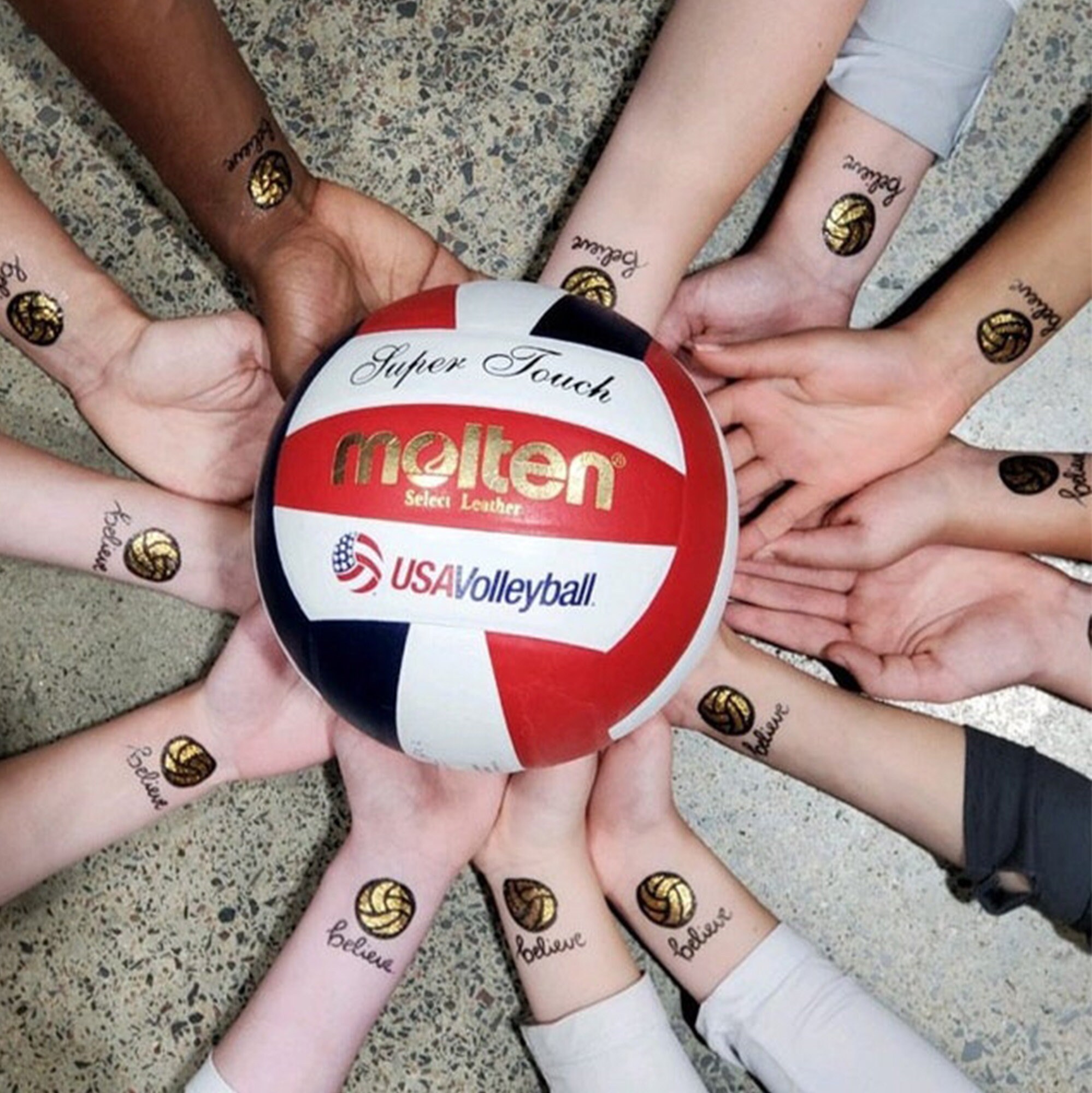 Team Pack of 14 Temporary Gold Tattoos / believe - Etsy