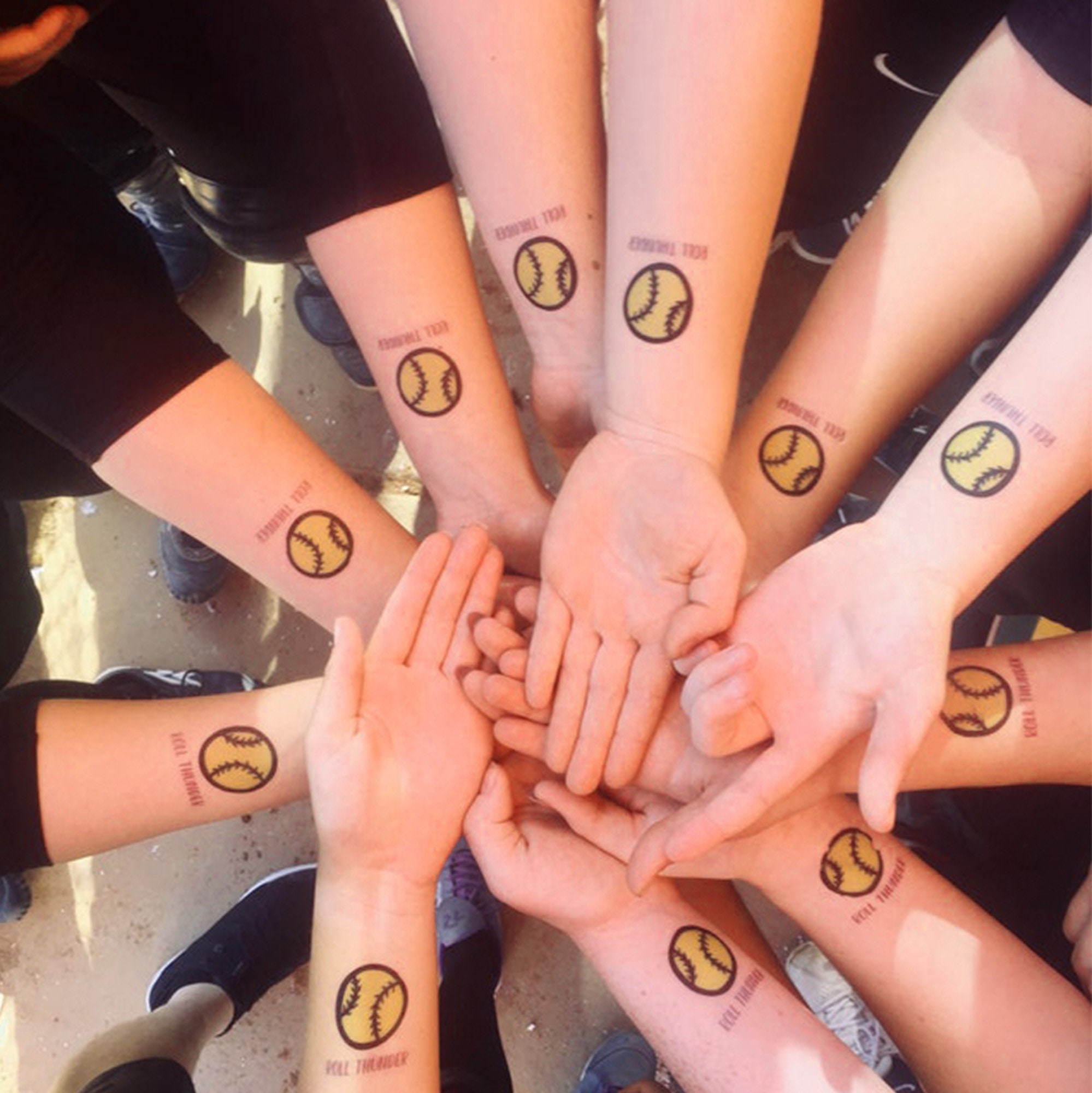 Custom Temporary Tattoos for Softball Team personalized - Etsy