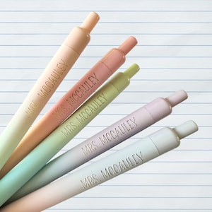 Custom Colored Ink Pens｜personalized Pens｜set of 5 Custom Engraved ...