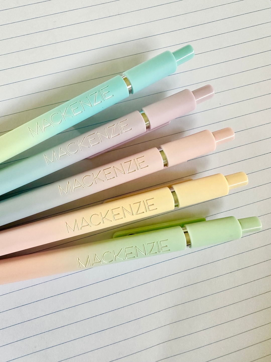 Custom Pens｜personalized Pens｜set of 5 Custom Engraved Soft Touch Pens ...