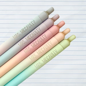 Custom Colored Ink Pens｜personalized Pens｜set of 5 Custom Engraved ...