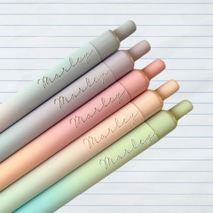 Custom Colored Ink Pens｜personalized Pens｜set of 5 Custom Engraved ...