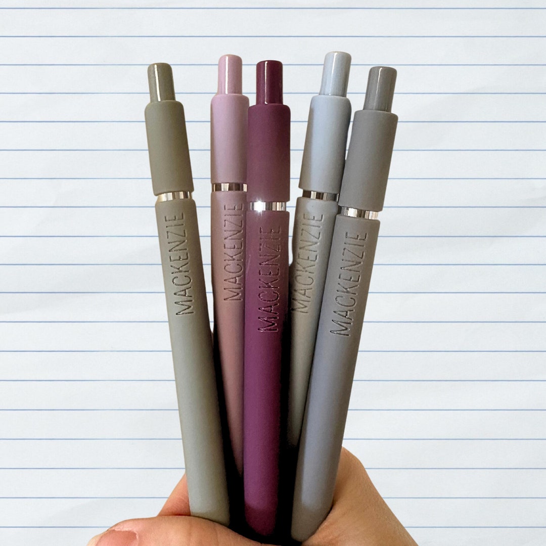 Personalized Pens｜custom Pens｜set of 5 Engraved Soft Touch Pens｜custom ...