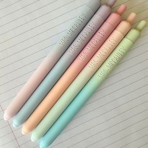 Custom Colored Ink Pens｜personalized Pens｜set of 5 Custom Engraved ...