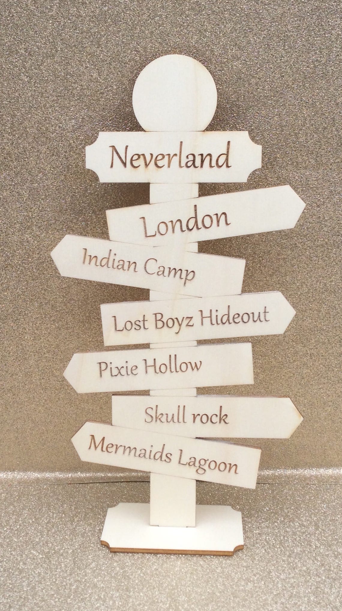 Gorgeous Peter Pan Neverland Freestanding Signpost Laser Cut | Etsy