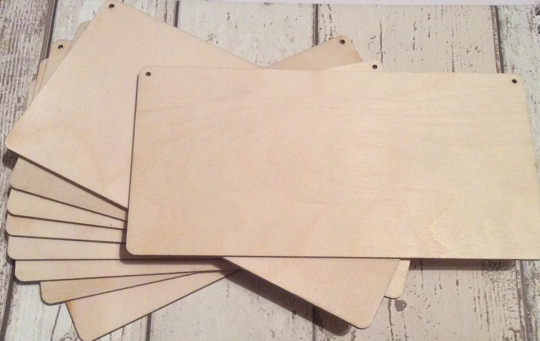 Pack of Ten Laser Cut Wood Blank Plaques - Available in Three Sizes - Etsy