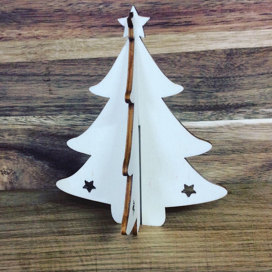 Single Laser Cut Interlocking Wooden 3d Christmas Tree - Etsy
