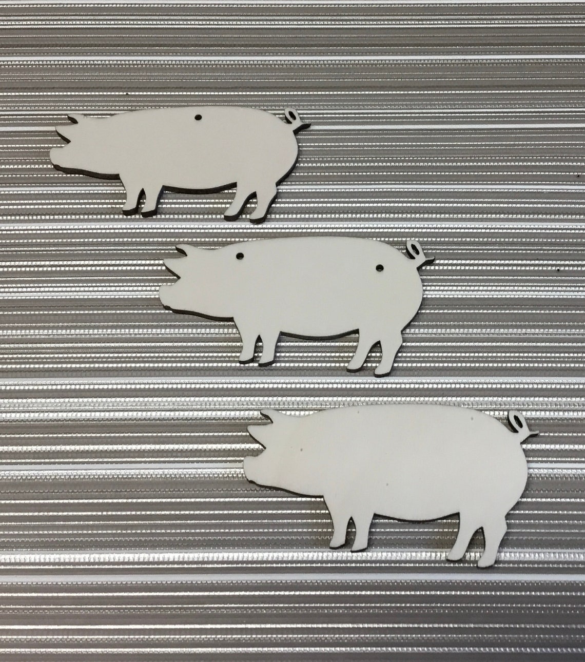 NEW pack of 10 unpainted laser cut Wooden pigs Available with | Etsy